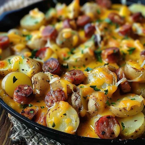 Cheesy Ranch Potatoes and Sausage - Quick Homemade Recipes
