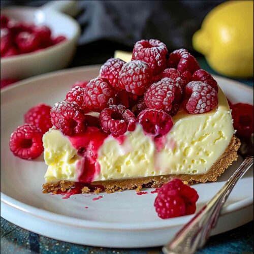 Lemon Raspberry Cheesecake - Quick Homemade Recipes